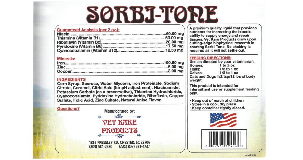 Sorbi-Tone – Vet Kare Products